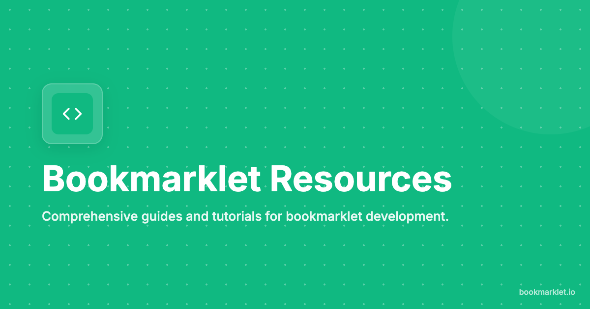 Bookmarklet Tutorials & Guides - Learn JavaScript Bookmarklets | Bookmarklet.io